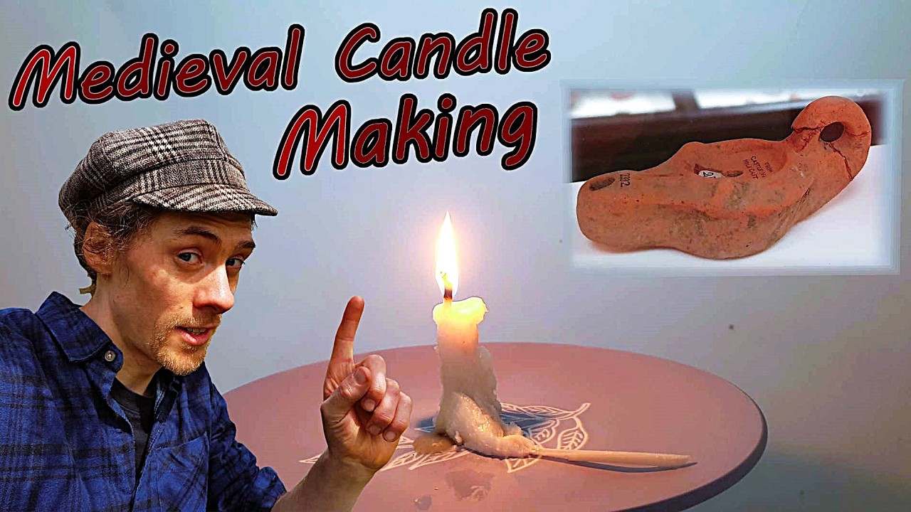 Making a medieval candle - YouTube