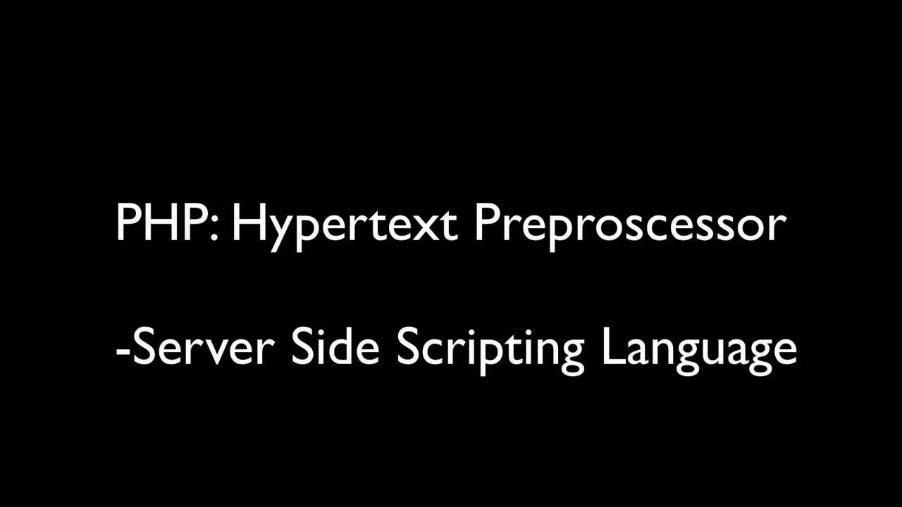 PHP in 60 - What is PHP? - YouTube