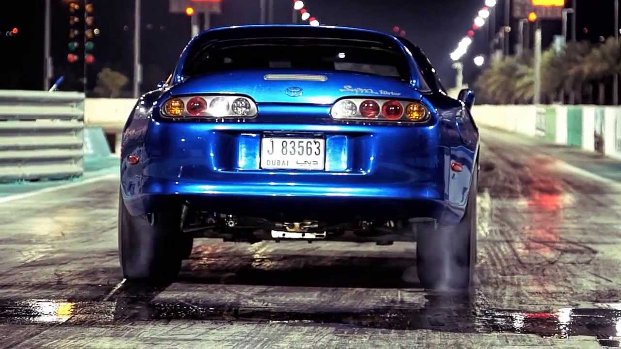 Toyota Supra Burning out - YouTube