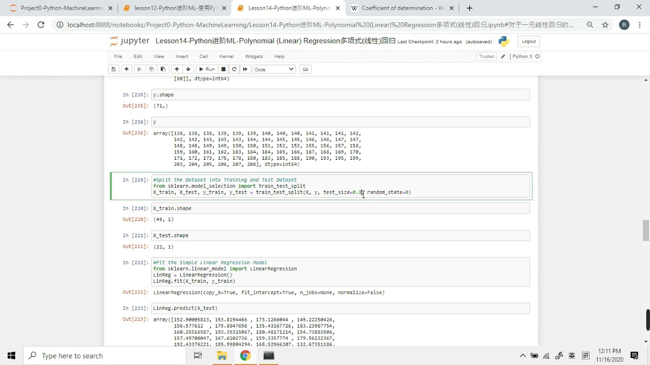 Python零基础学习第14课 Python进阶ml Polynomial Linear Regression多项式线性回归 Youtube
