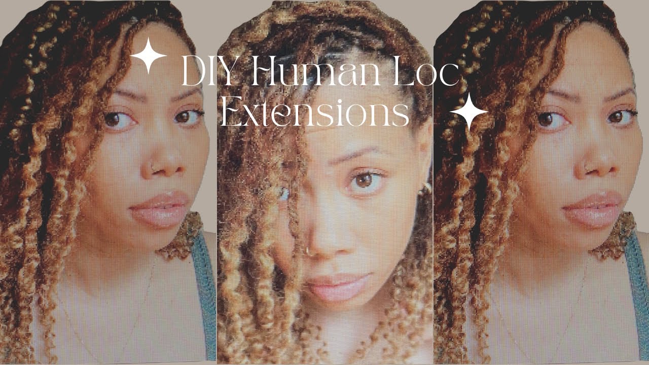 DIY human loc extensions - YouTube