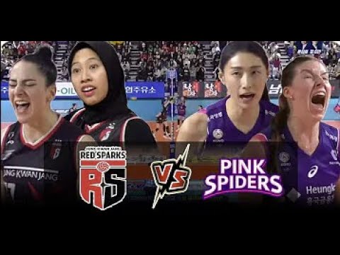 19 POINT MEGA YANG MENGHANCURKAN PINK SPIDERS - Hasil Bola Volli Korea ...