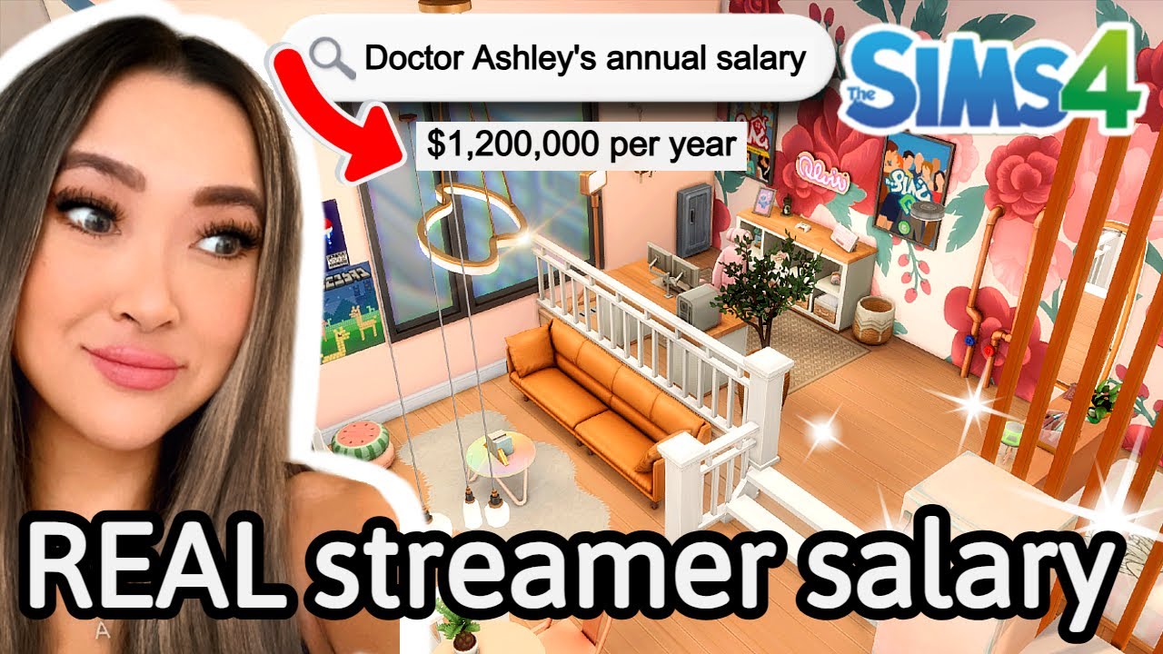 building a house for a streamer using MY REAL LIFE salary in Sims 4 ...