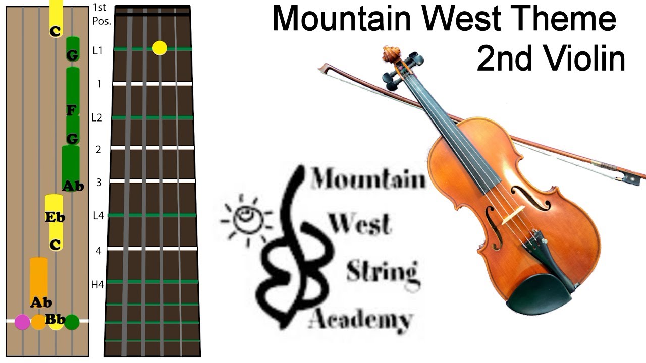 How to Play The Mountain West Theme 2nd Violin Part - YouTube