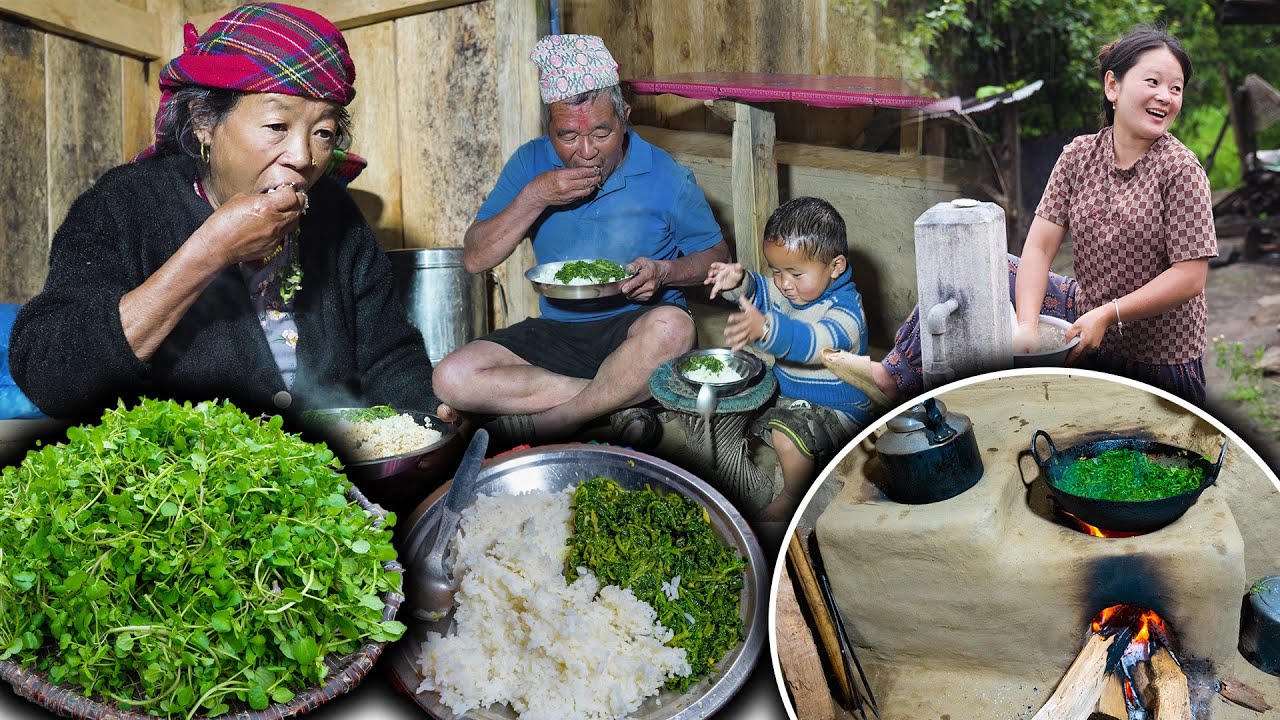 Greens vegetable | Organic Watercress (Simsag) Recipe with rice | Sim ...