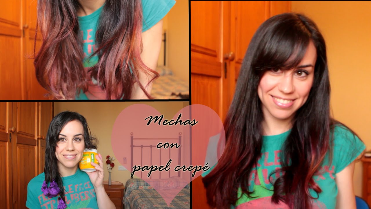 Mechas de color con papel crepé ♥ Mejores ideas de Sara - YouTube