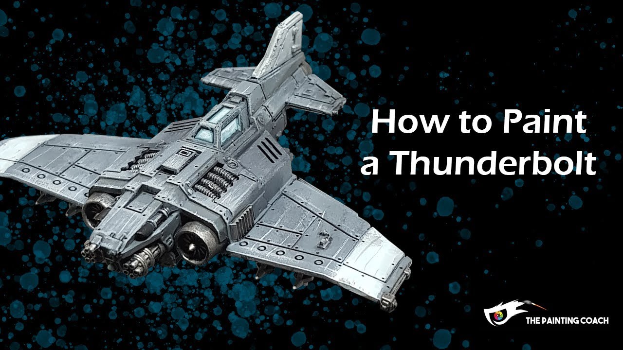 How to Paint a Thunderbolt Fighter for Aeronautica Imperialis - YouTube