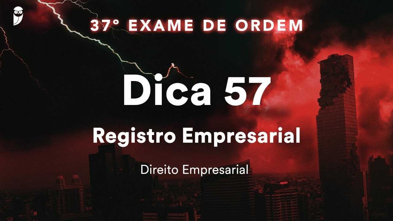 Alessandro Sanchez - Direito Empresarial - Dica 57 - Registro Empresarial - YouTube