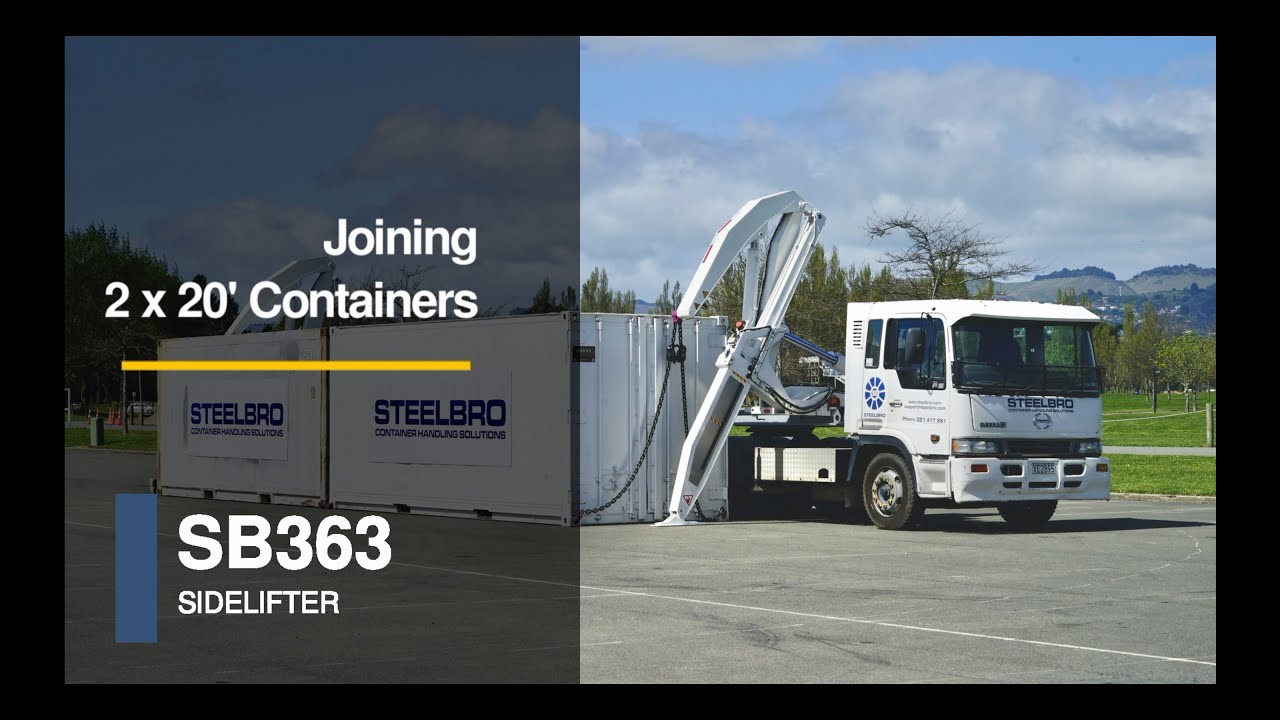 Joining 2 x 20 foot containers - Sidelifter training @SteelbroLtd - YouTube