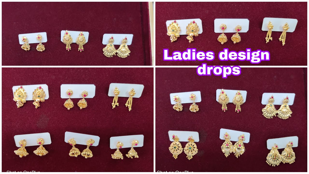 Ladies latest design drops || Jimmiki kammal||தோடு டிசைன் - YouTube