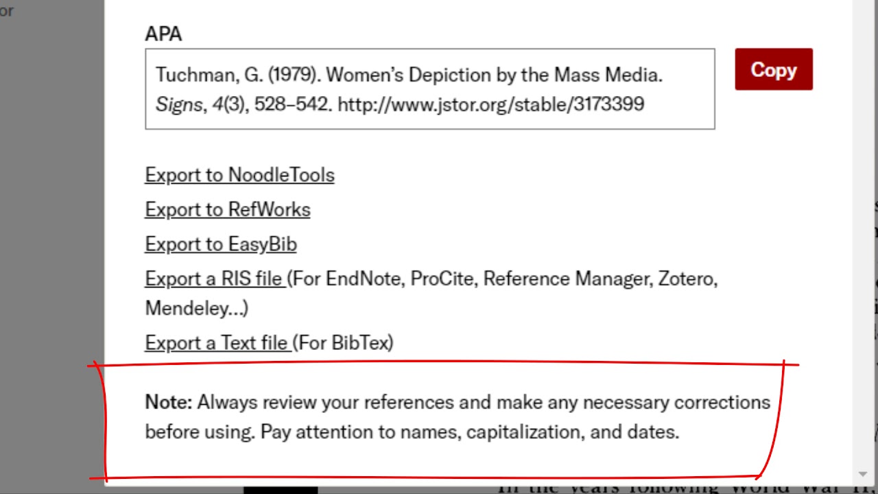 Getting automatic citations from library databases - YouTube