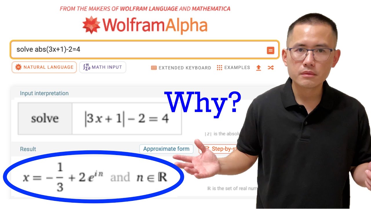 I want a simple life, but WolframAlpha doesn't allow it! - YouTube