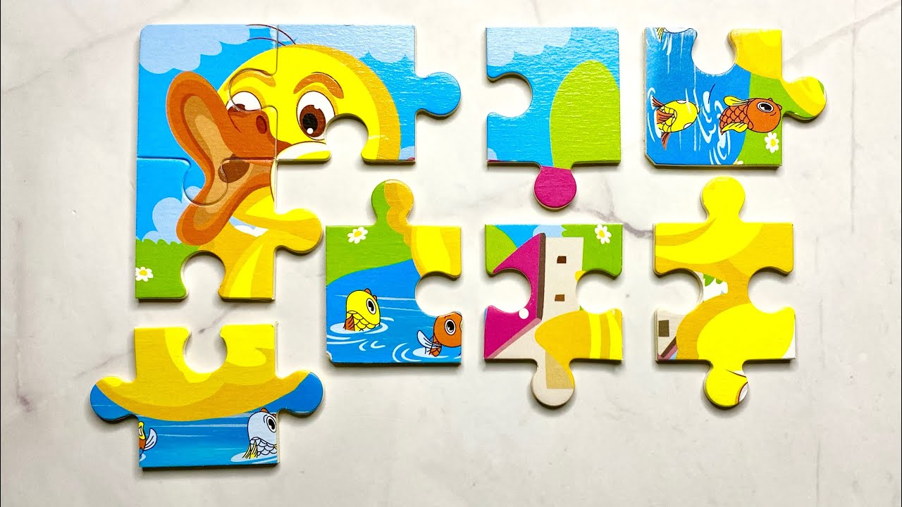 DUCK PUZZLE FOR CHILDREN | JIGSAW PUZZLE GAME | KIDS PUZZLES - YouTube