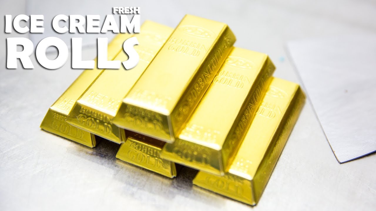 BOBBIN GOLD ICE CREAM ROLLS - BEST CHOCOLATE ICE CREAM ROLLS RECIPE ...