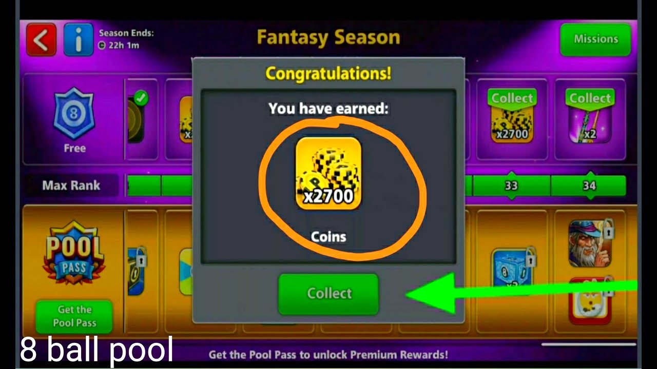 8 ball pool || how to collect 8 ball pool coins and cash reward - YouTube