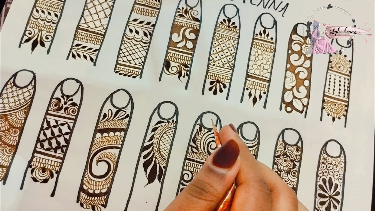 Lovely Finger Mahendi Design (part 1) | Learn Different Finger Mahendi ...