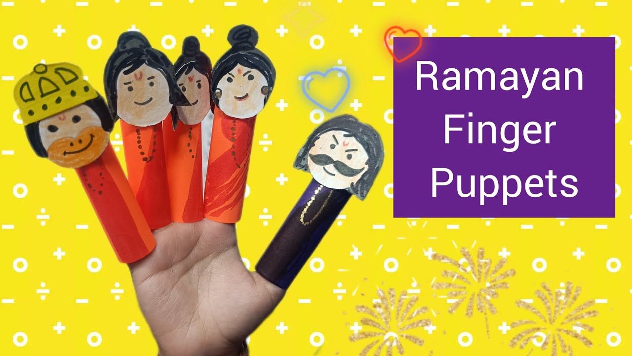 Ramayan inspired finger puppets - YouTube