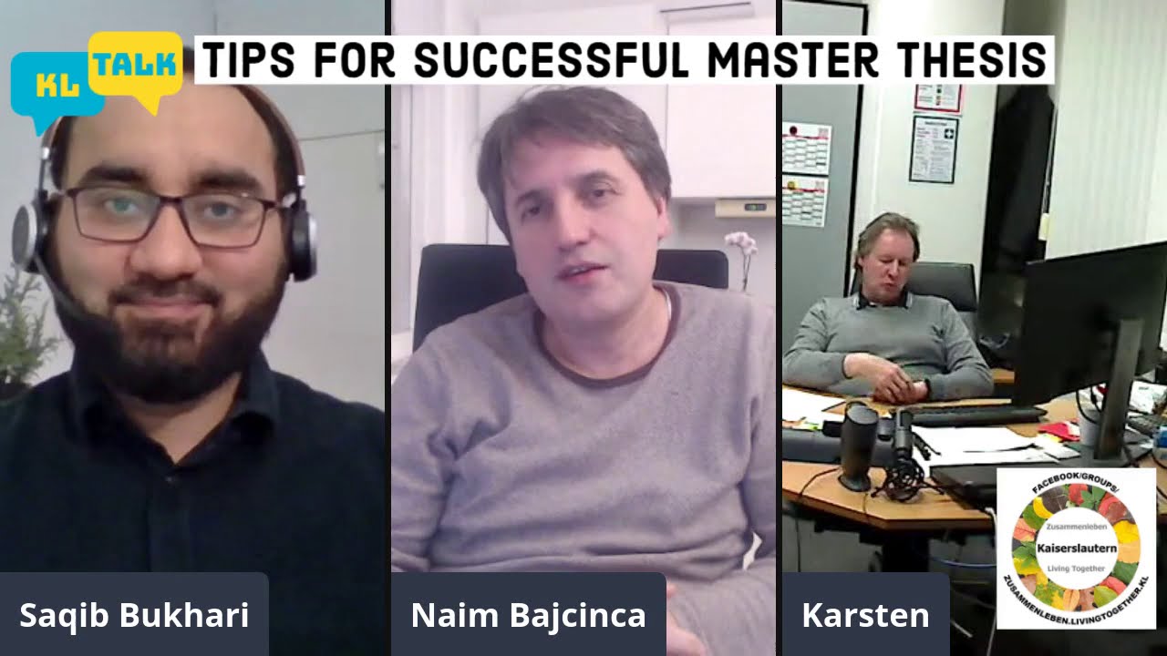 Tips for Successful Master Thesis (discussion starts from 6:30 onward ...
