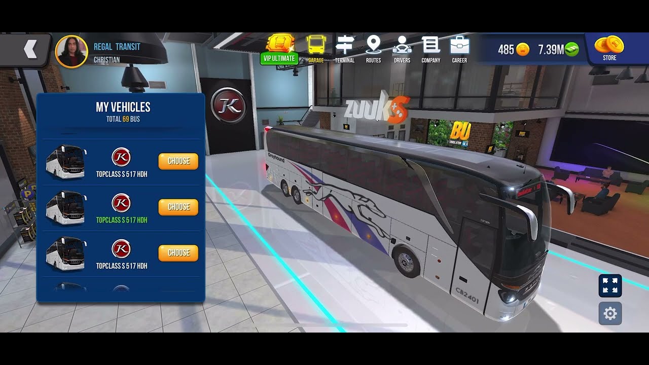 Bus Simulator: Ultimate 🇺🇸 (Greyhound Skin - Setra TopClass S 517 HDH ...