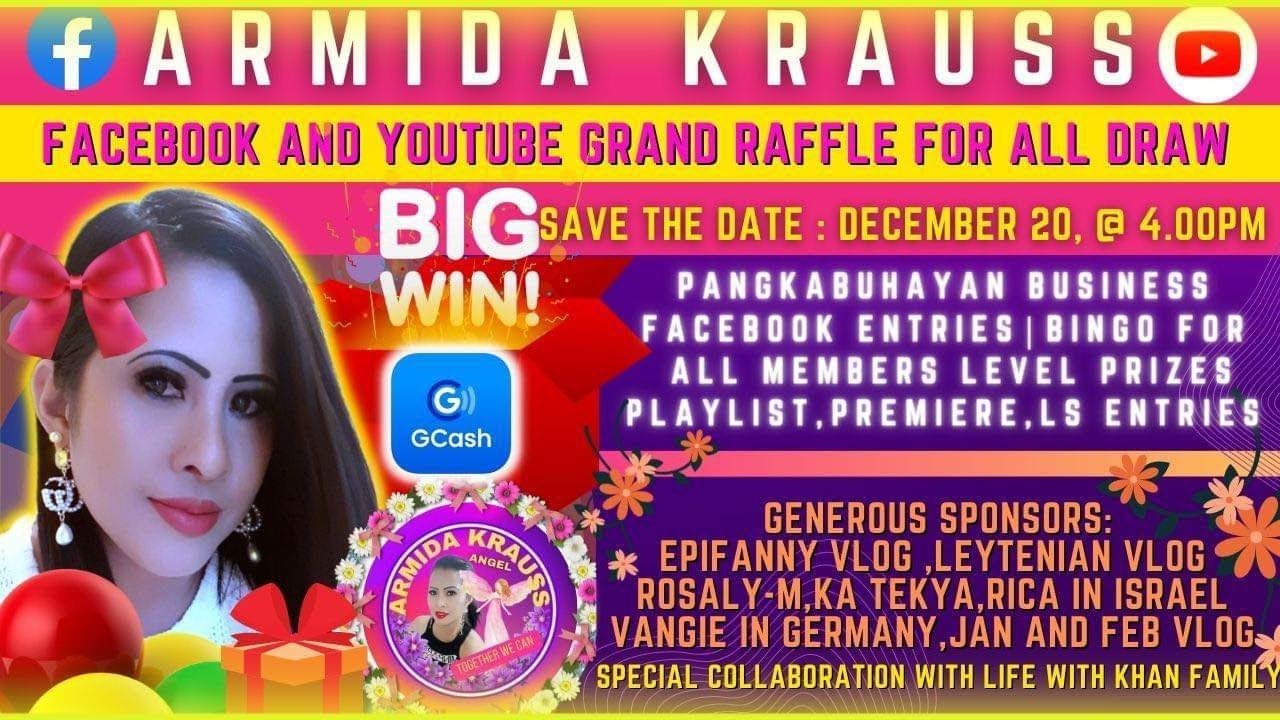 FACEBOOK AND YOUTUBE GRAND RAFFLE DRAW/ RAFFLE FOR ALL WIN GCASH ...