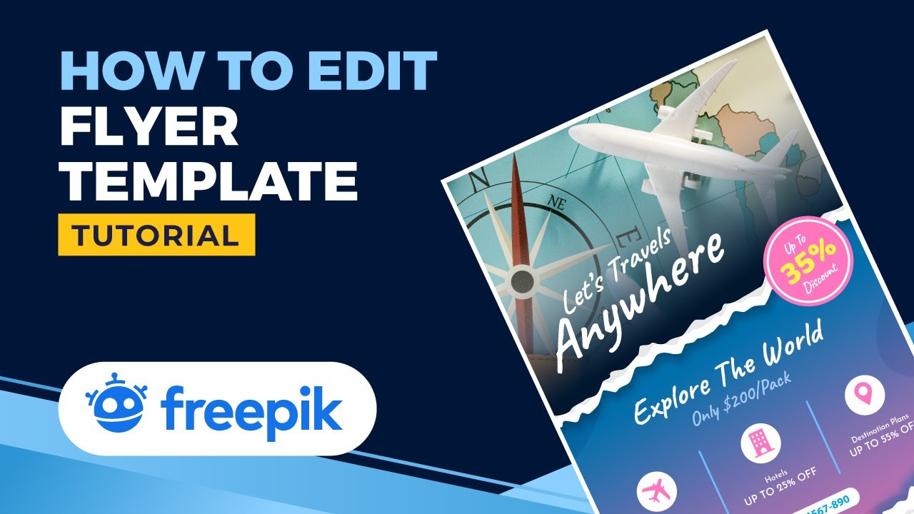 #2 How To Edit Flyer Template #Freepik - YouTube