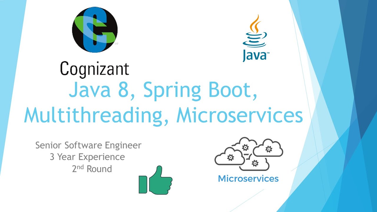 Cognizant | Round 2 | Java Interview Questions with Answers | Microservices | Java8 | Spring ...