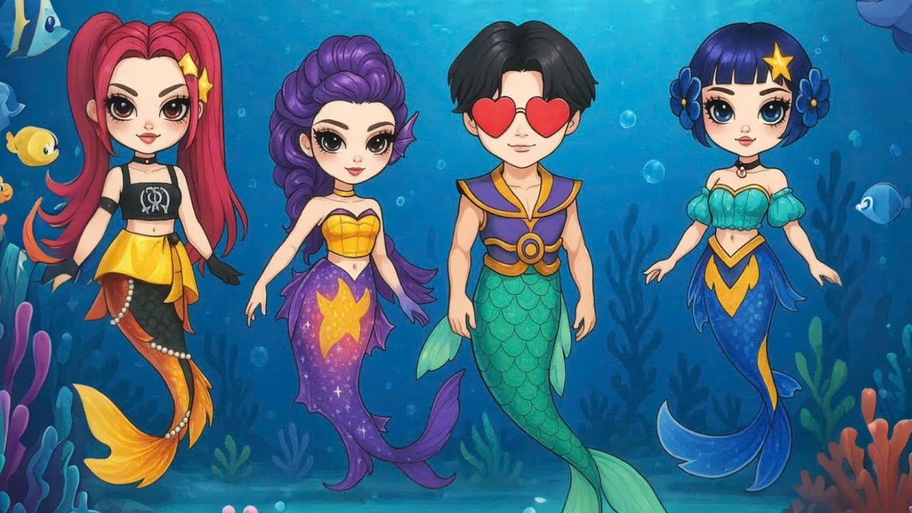 Paper DIY | KPOP DEMON HUNTERS | Mermaid Rumi, Mira, Zoey Mermaid - YouTube