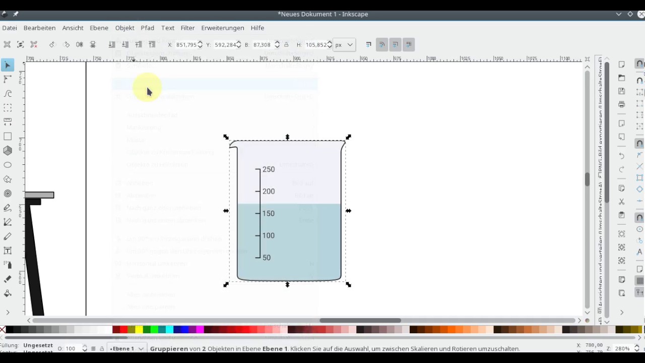 Mit Inkscape einen Versuchsaufbau erstellen - YouTube