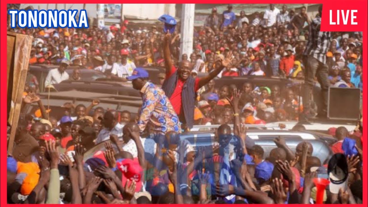 🔴#live RAILA ODINGA Warm reception in TONONOKA Grounds MOMBASA today ...