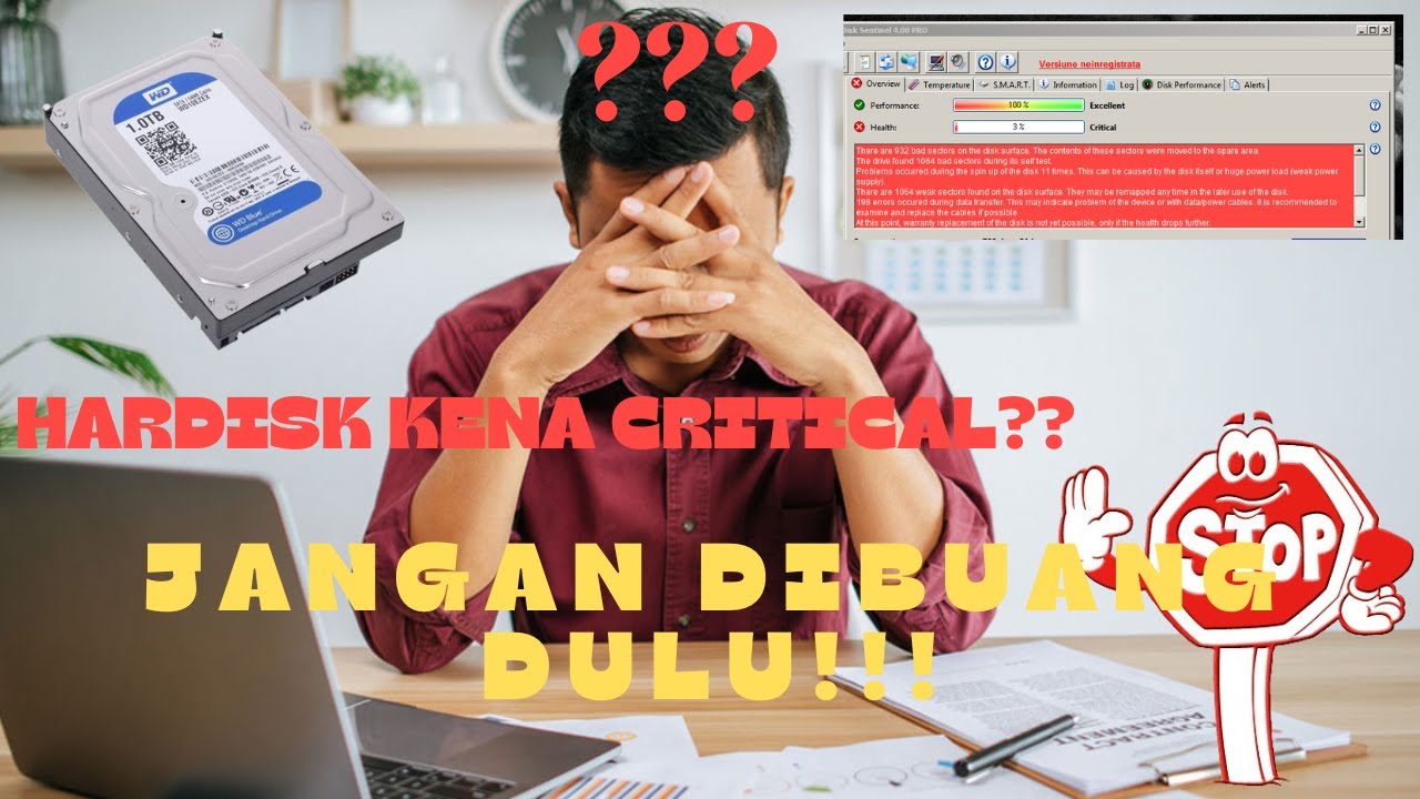 CARA MEMPERBAIKI HARDISK RUSAK TERKENA CRITICAL KEMBALI NORMAL 100% ...