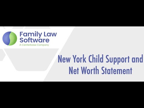 New York Child Support and Net Worth Statement - YouTube