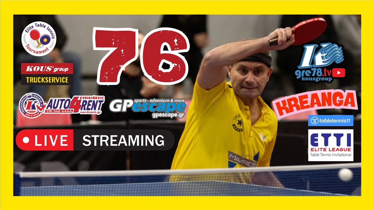 Elite Table Tennis Invitational Tournament 76 by gre78tv 🏓 - YouTube