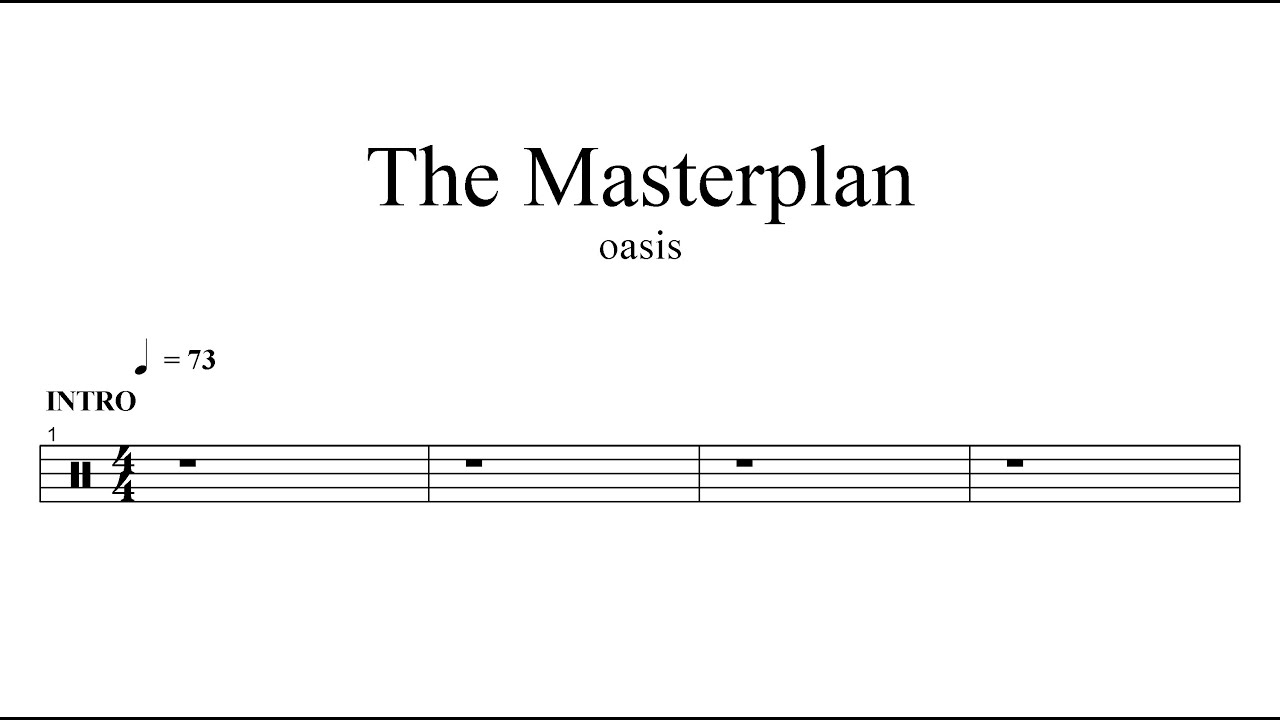 oasis-The Masterplan | Drum Sheet Music - YouTube