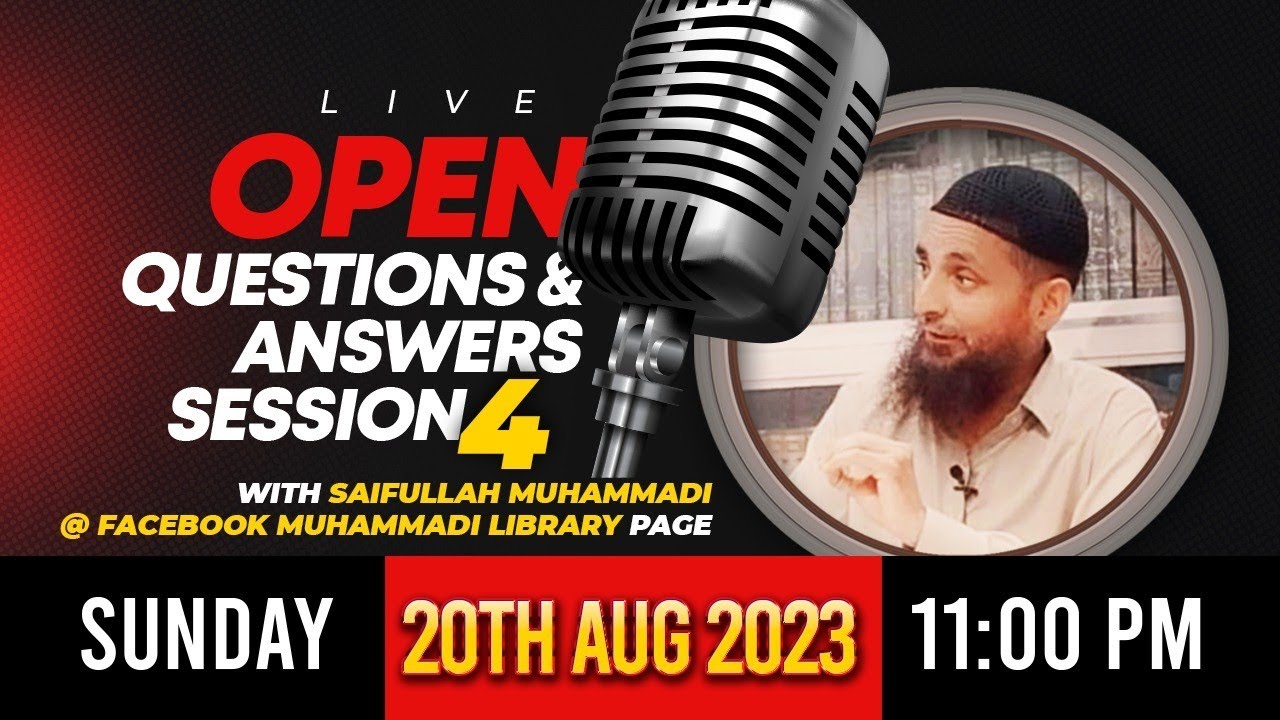 Open Live Questions and Answers Session, Number: 4 With Saifullah Muhammadi - YouTube