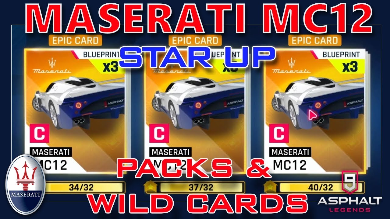 Asphalt 9 | Blueprint & Wild Card Star Up | Maserati MC12 #asphalt9 # ...