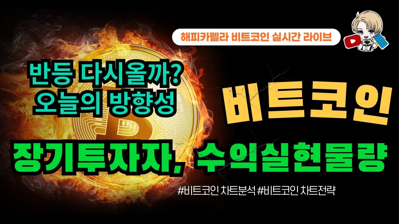 비트코인 실시간 장기투자자 수익실현물량 반등가능성은 43 아침💎비트코인 비트코인실시간 이더리움 리플