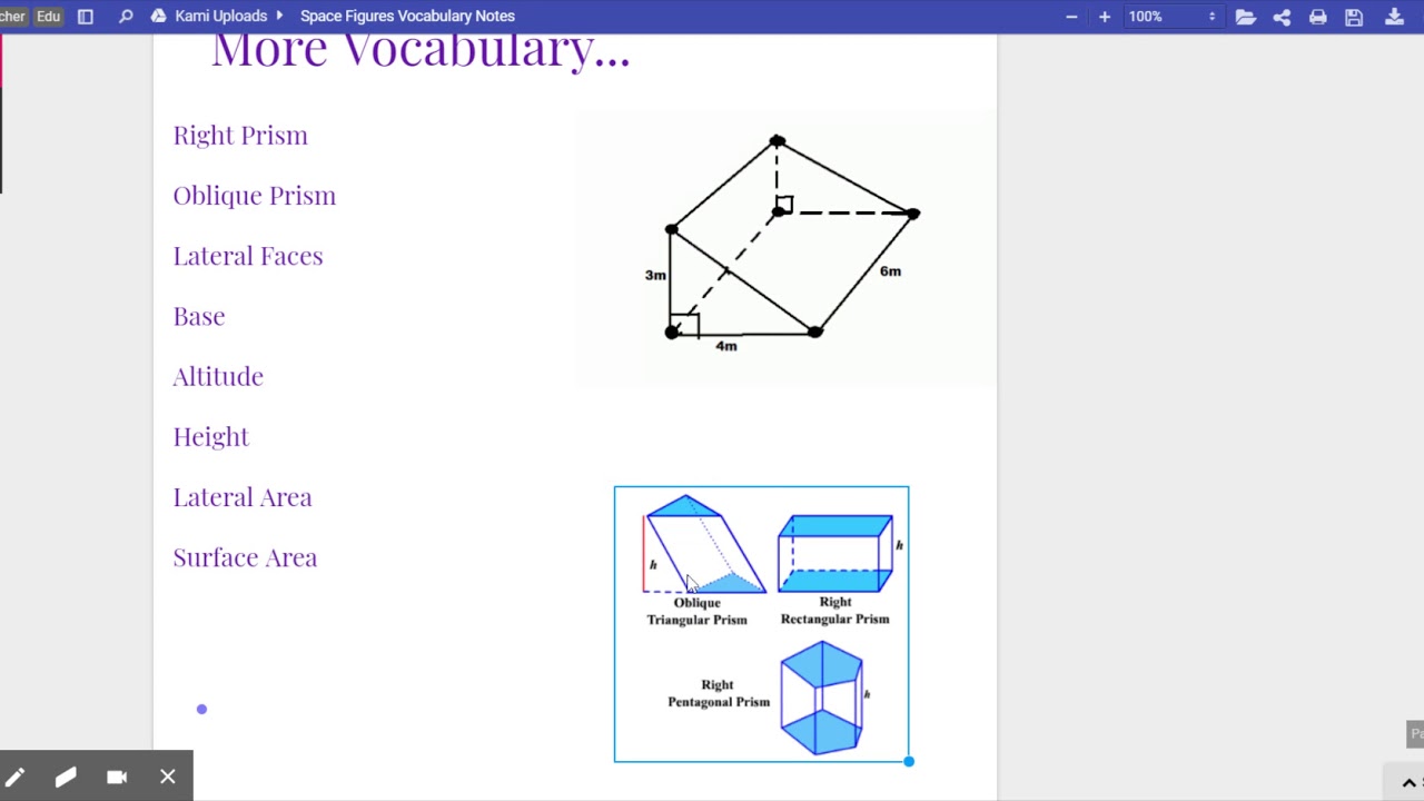 Space Figures Vocabulary Notes - YouTube