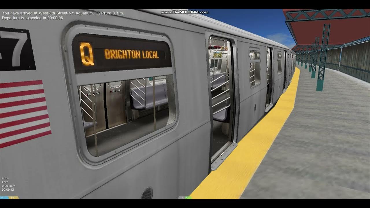 Openbve New 3d 2022 R160B Siemens Q Train Arriving & Departing at West 8th Street New York ...