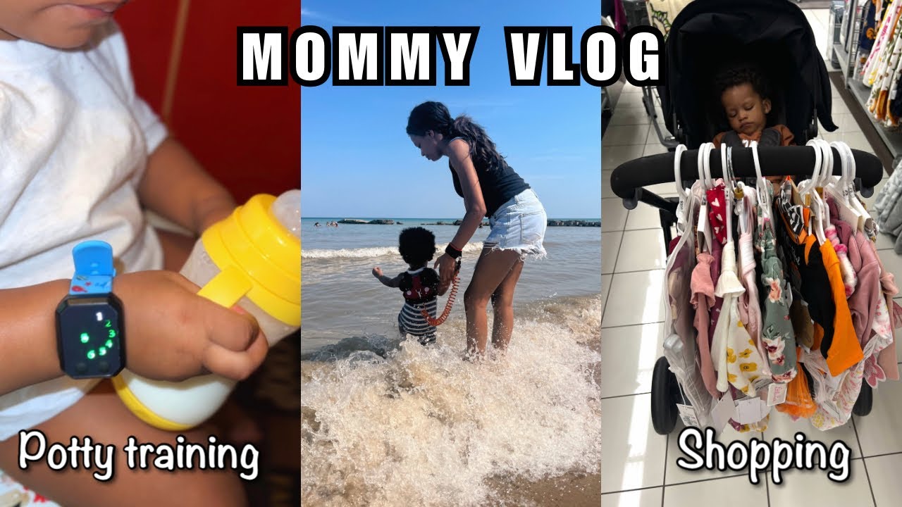Mommy Vlog| Potty Training + Shopping + Beach Day + Foods + MORE - YouTube