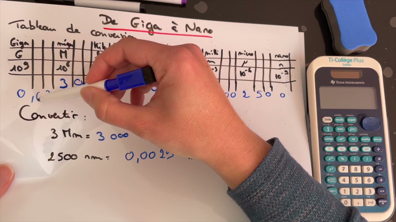 Utiliser les conversions de nano à giga - YouTube
