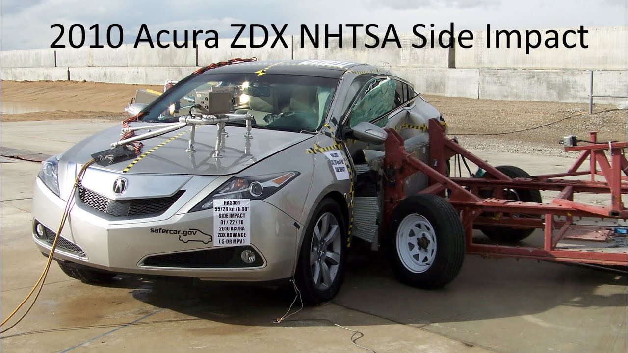 2010 Acura ZDX NHTSA Side Impact - YouTube