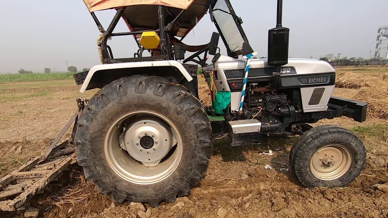 Eicher 650 tractor average test 8 Litter with cultivator - YouTube