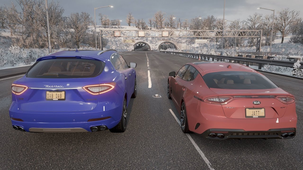 Forza Horizon 4 - Maserati Levante S vs Kia Stinger GT - Highway Drag ...