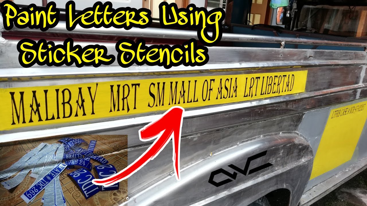 How To Paint Letters Using Sticker Stencil / Oracal 641 Vinyl Stickers ...