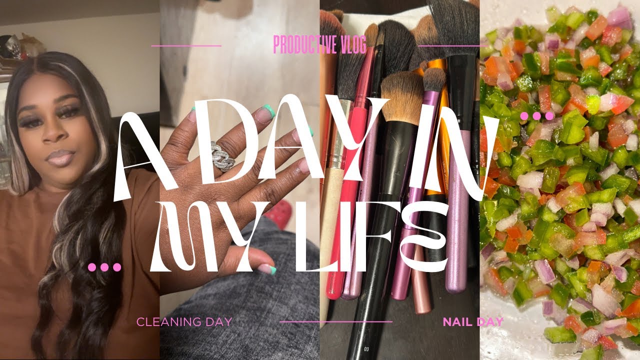 Day in my life | new nails, making chipotle at home & spring cleaning ...