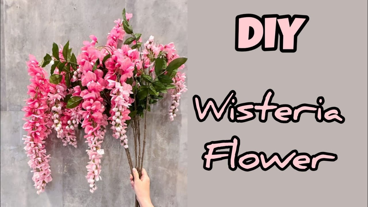 Diy wisteria flower | Artificial flower making at home | Tissue Paper ...