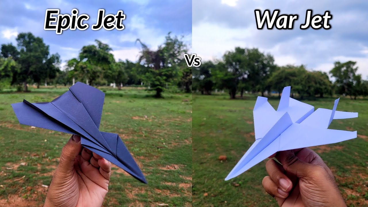 Epic Jet vs War Jet Paper Aircrafts Flying Comparison and Making ...