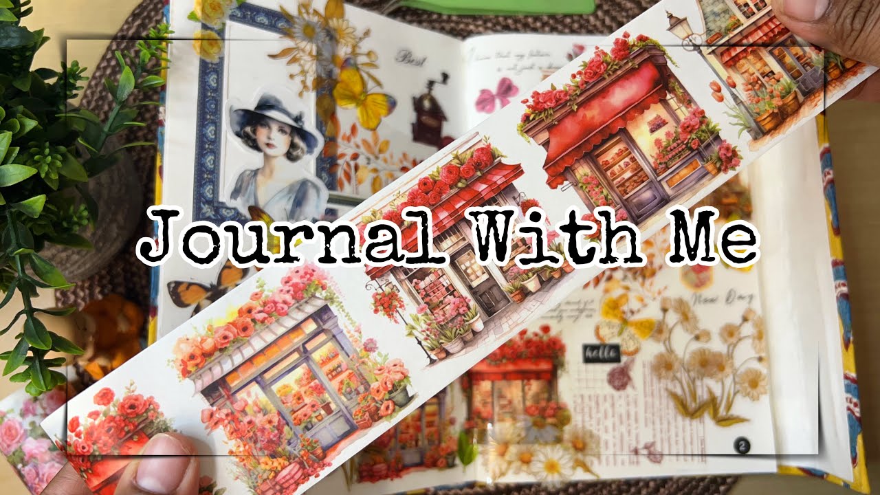 ASMR Journaling | Flower Theme | Scrapbook Journal - YouTube