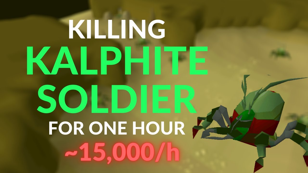 [OSRS] KILLING KALPHITE SOLDIER FOR ONE HOUR | SLAYER MONEY MAKING ...