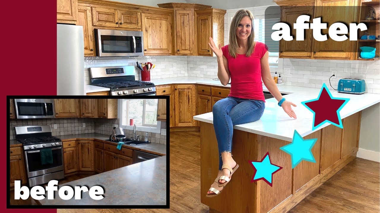 KITCHEN MAKEOVER | HUGE KITCHEN TRANSFORMATION BEFORE AND AFTER | ON A ...